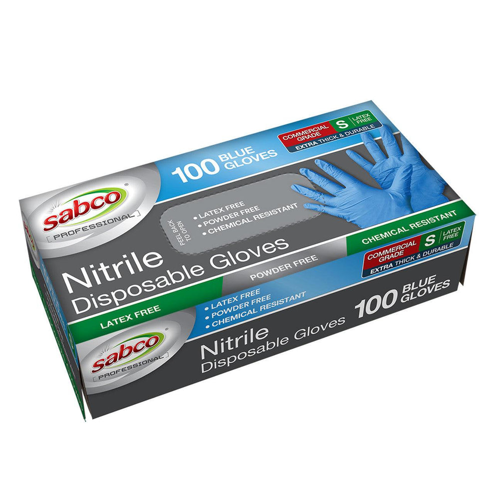 Sabco Blue Nitrile Gloves 100PK