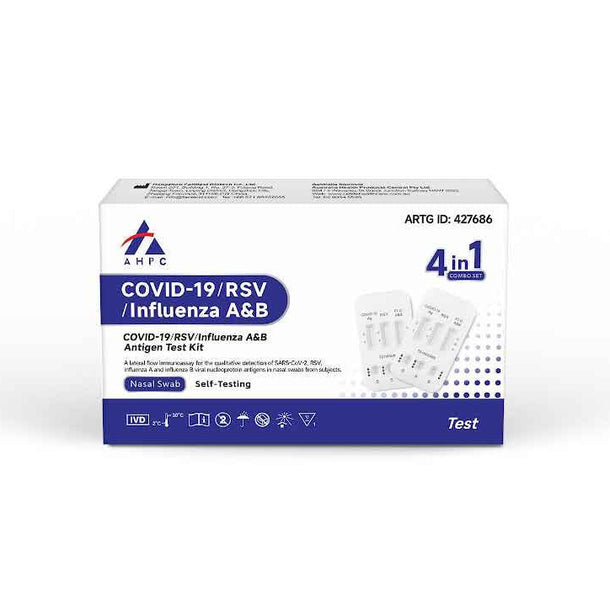 AHPC Fanttest RSV/ COVID -19 / Influenza A & B 4-in-1 Combo Flu Rapid ...